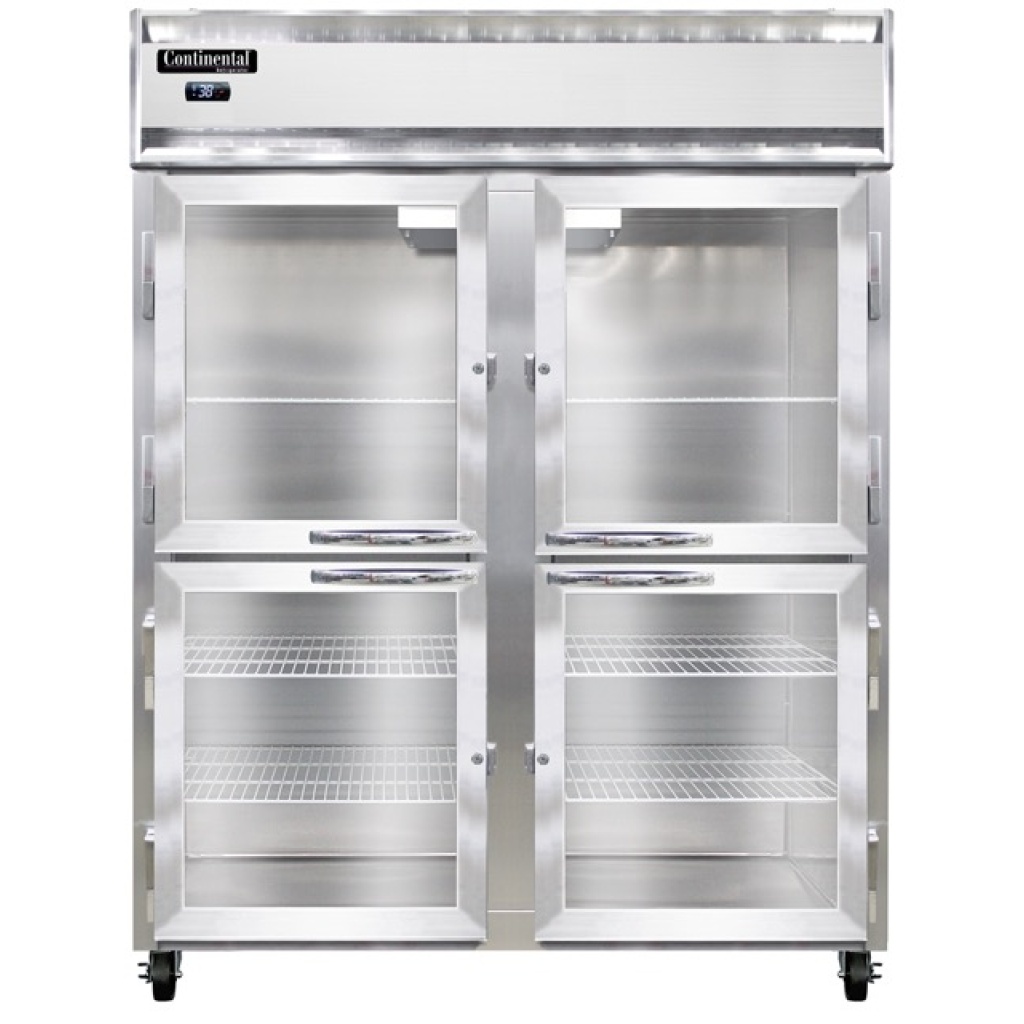 2RENGDHD 2-Section Commercial Reach-In Display Refrigerator Extra Wide ...