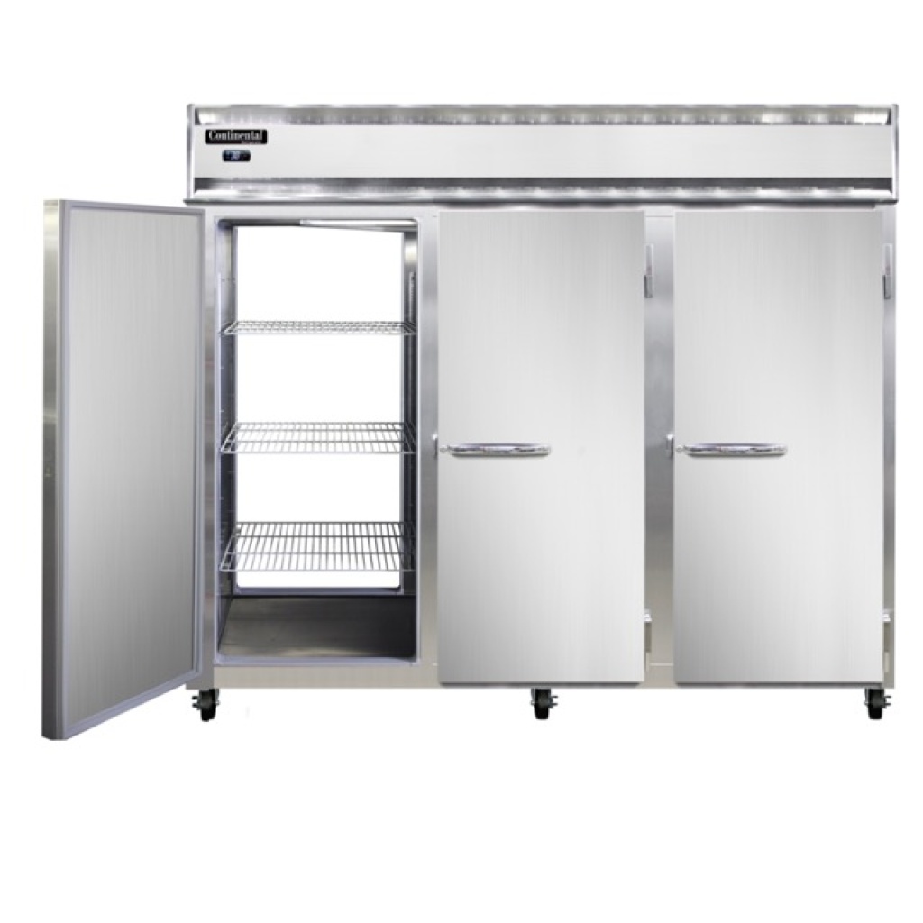 3RENPT 3-Section Commercial Pass-Thru Refrigerator Extra Wide ...
