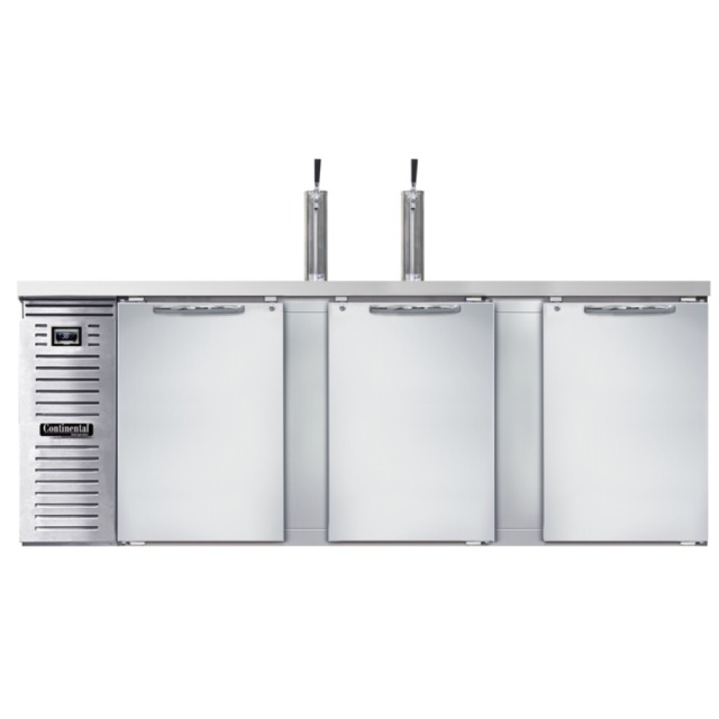 KC90SNSS 90" Commercial Shallow Depth Keg Cooler - Continental Refrigerator