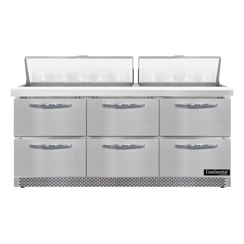 D72N18-FB-D 72" Commercial Designer Line Sandwich Unit - Continental ...